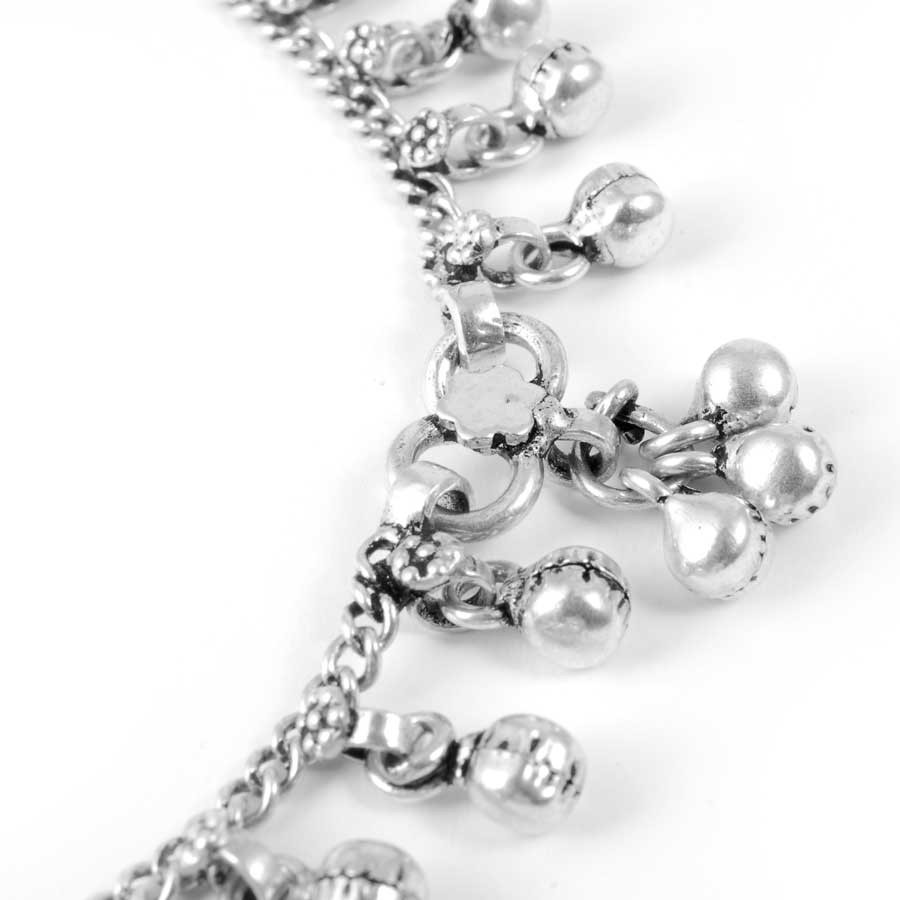 Chaine chevilles grelots argent indienne - Boutique Nirvana